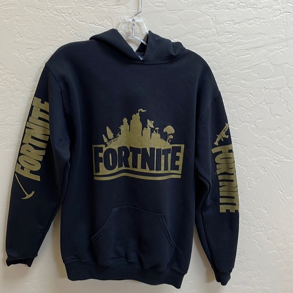 Fortnite | Shirts & Tops | Fortnite Fortnight Black Hoodie With Brushed ...